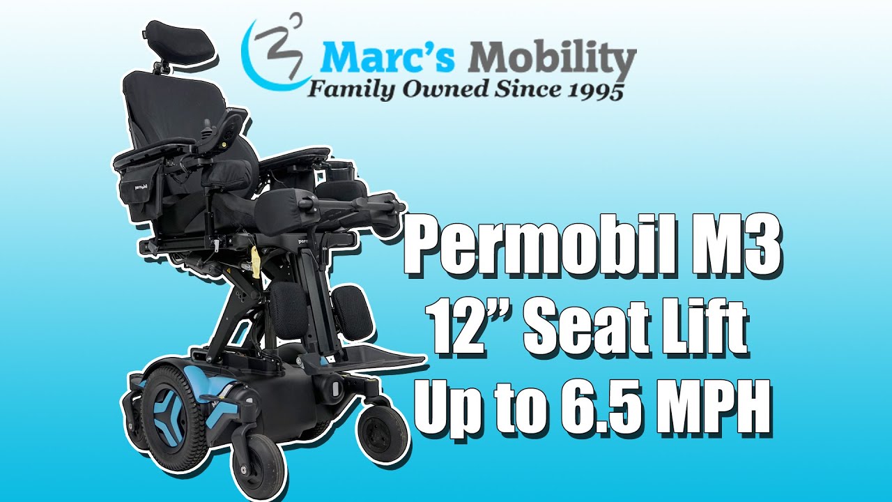 Permobil M3 with VS Leg System - Loaded with 12" Seat Lift & Anterior Tilt - Review # 5376 - YouTube