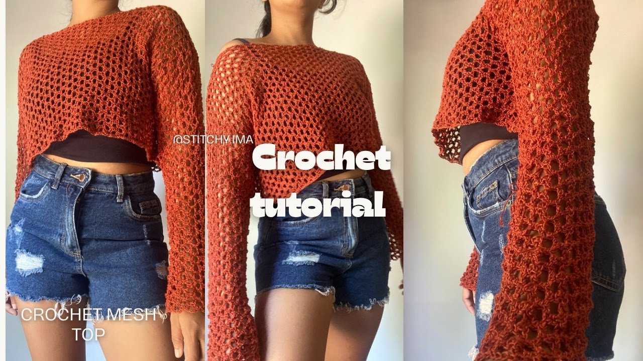 Easy Crochet Mesh Top Tutorial - YouTube