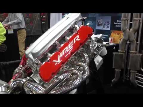 Twin Tubo Viper V10 Engine With Custom Headers at PRI 2017 - YouTube