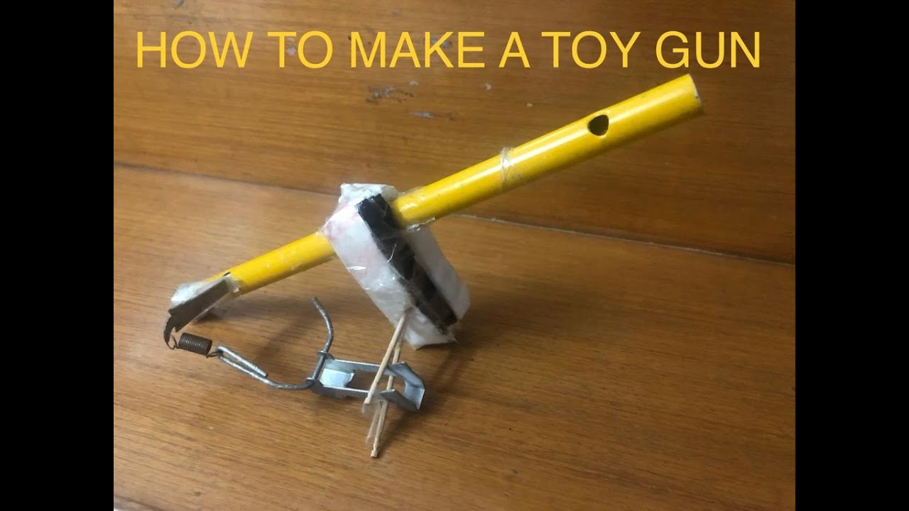 HOW TO MAKE A TOY GUN (SPRING POWERED) - YouTube
