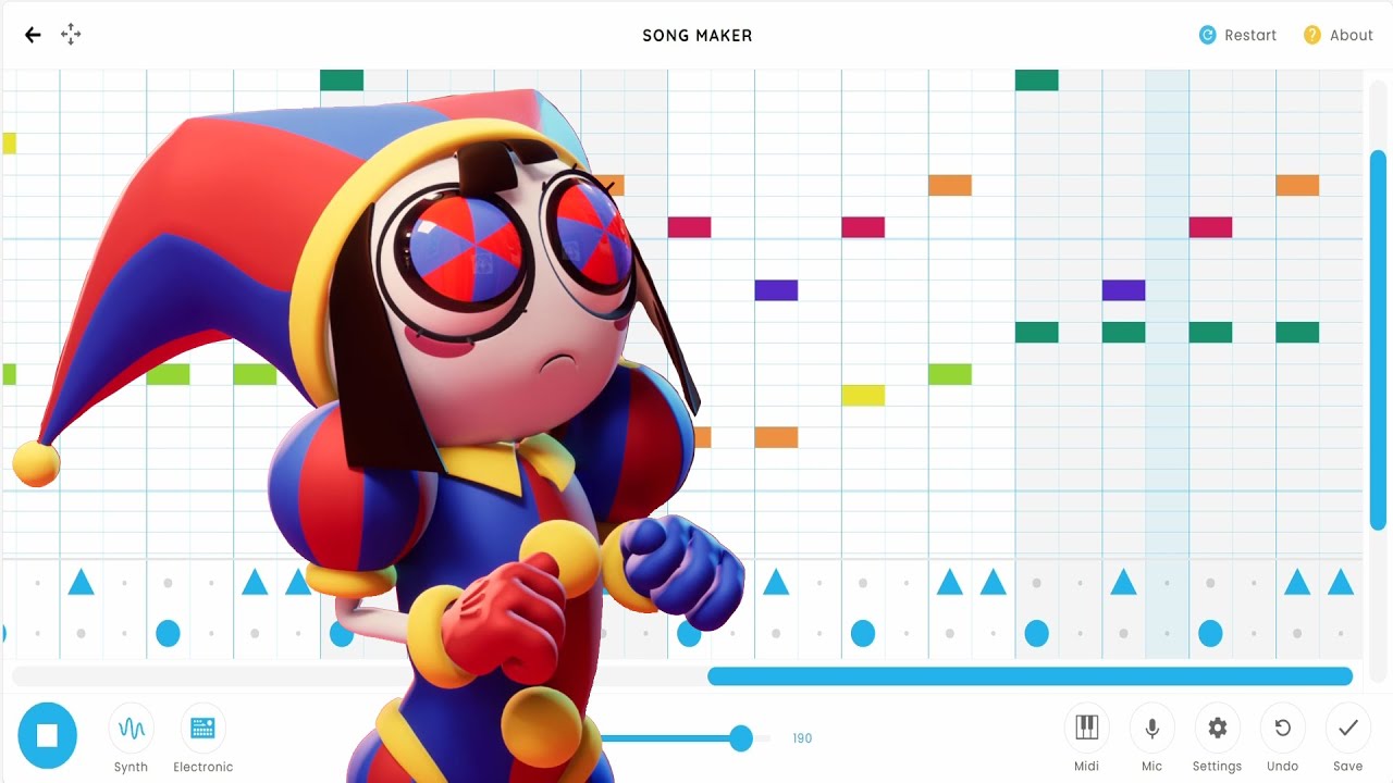 I made The Amazing Digital Circus Theme in Google Song Maker - YouTube