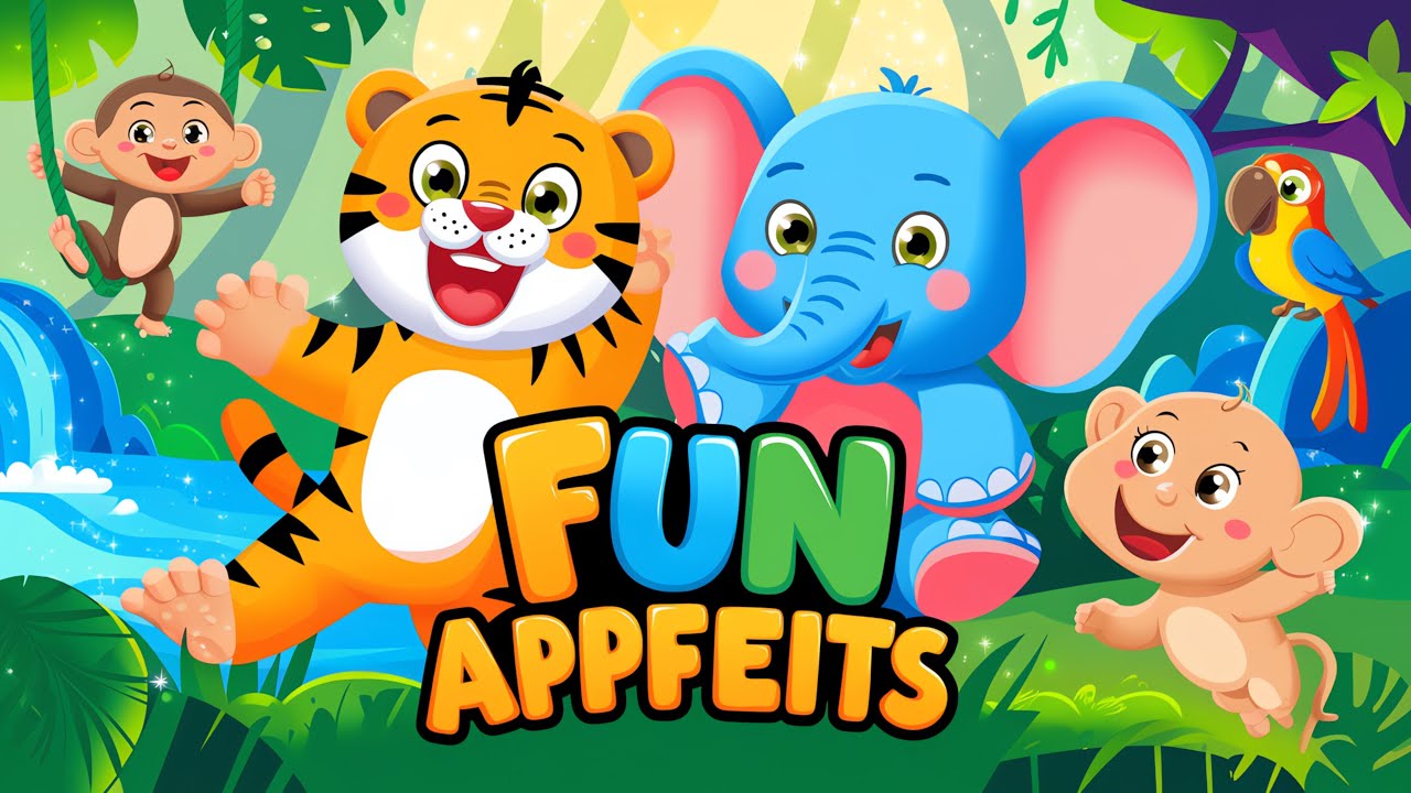 Tiger & Elephant Jungle Adventure | Fun 3D Animation for Kids | Little ...