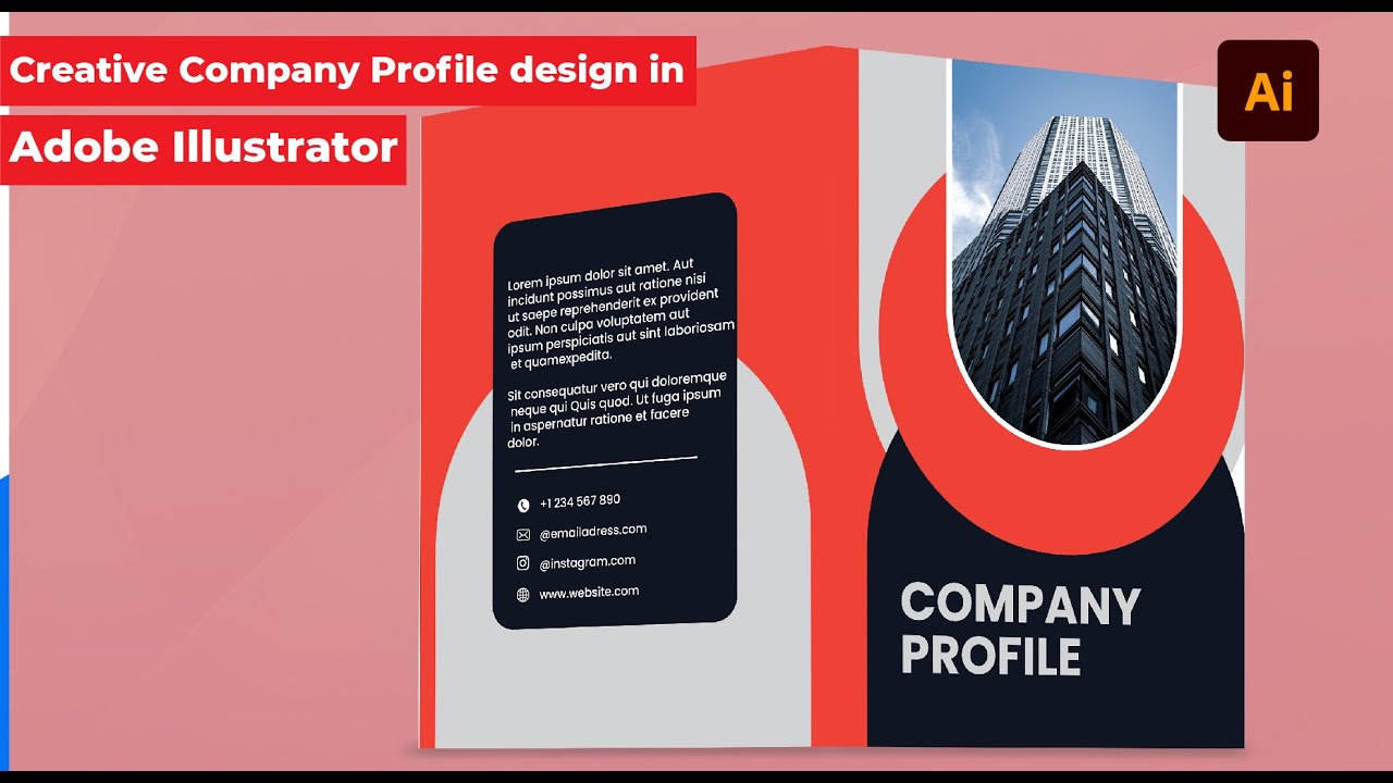 How To Design a Creative Company Profile design in Adobe Illustrator ...