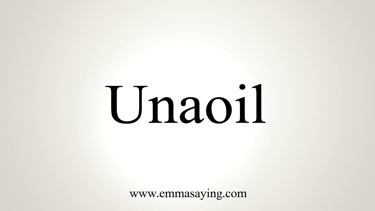 How To Pronounce Unaoil - YouTube