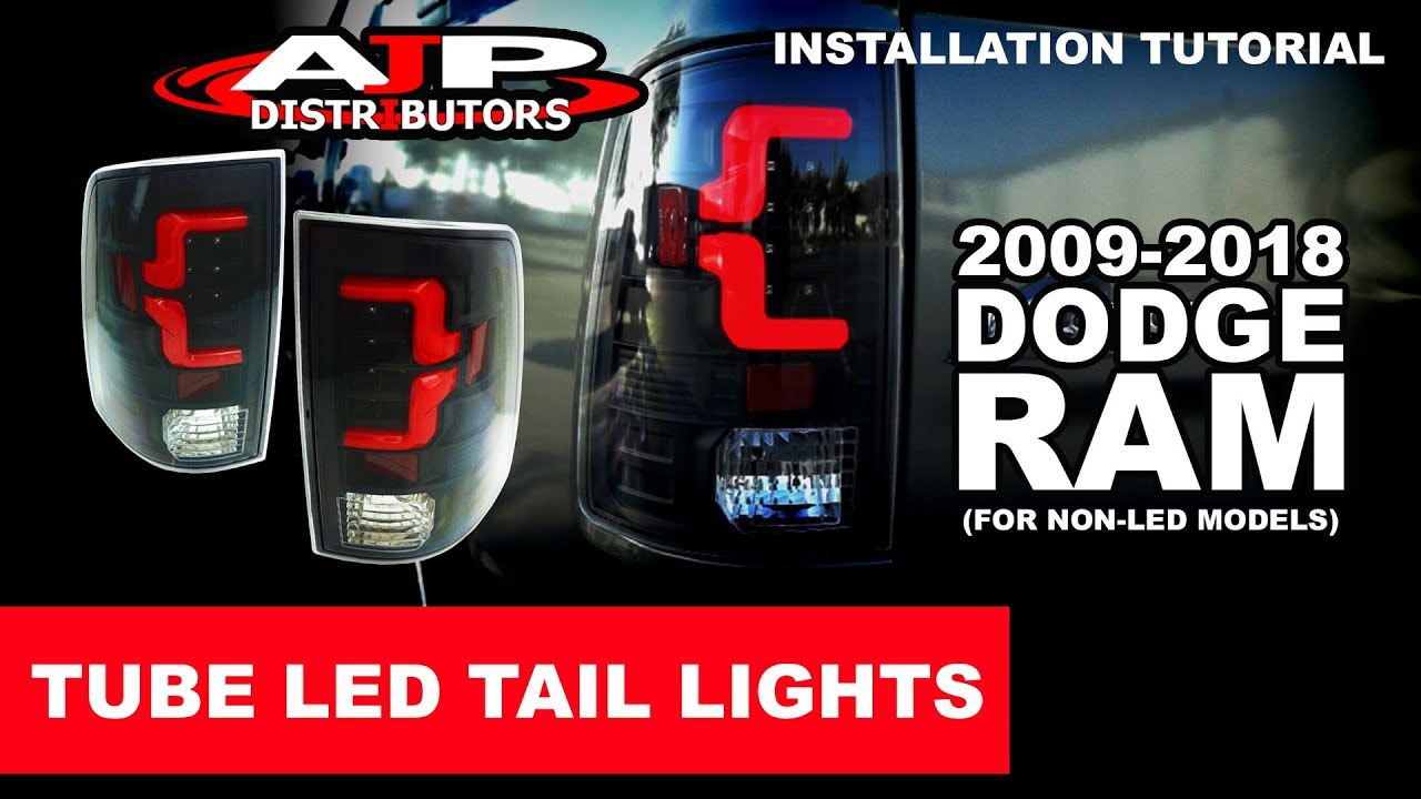 09-18 DODGE RAM TUBE LED TAIL LIGHTS INSTALL - AJP DISTRIBUTORS - YouTube