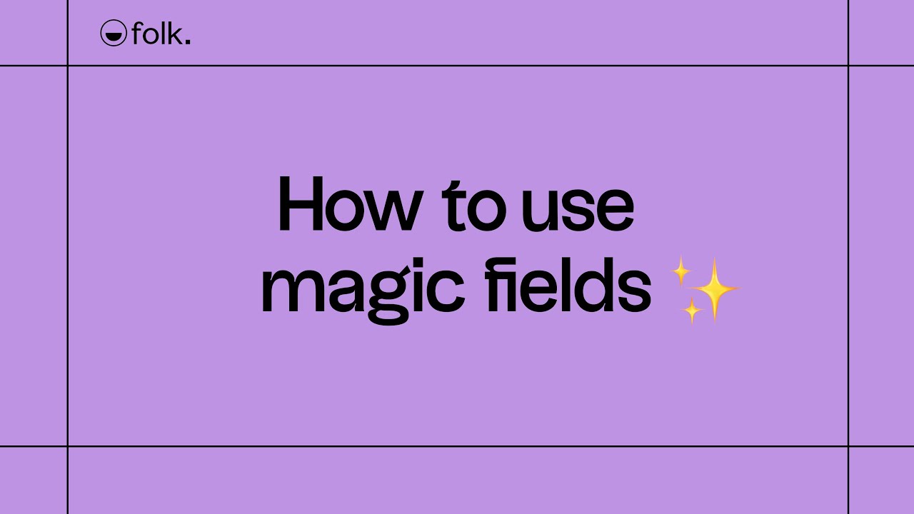 How to use Magic Fields - YouTube