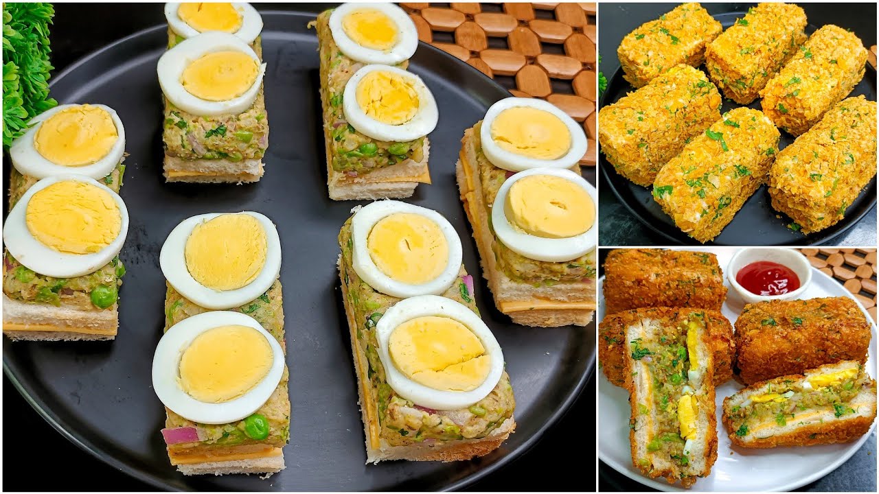 5 minutes Special Snacks Recipe | Cheese Bread Snacks | Crunchy Egg ...