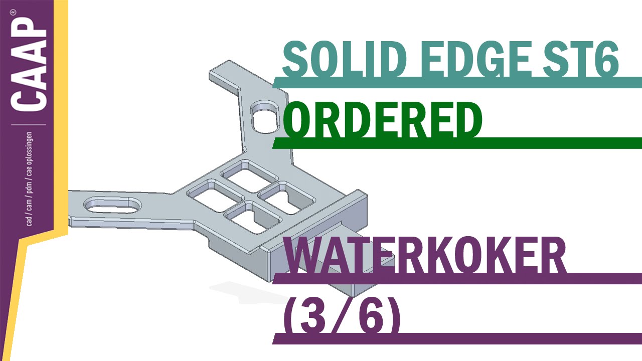 Solid Edge - Part - Extrude Cut Slot Pattern - Waterkoker - YouTube