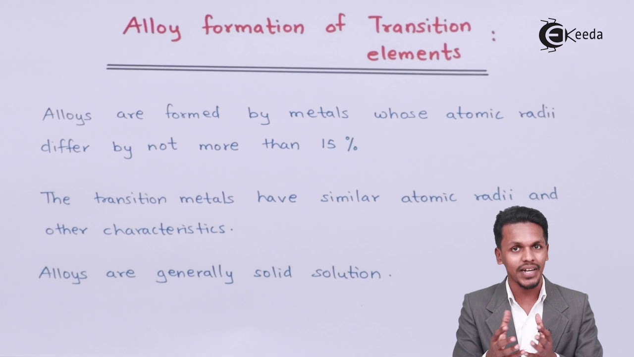 Alloy Formation Of Transition Elements - D and F Block Elements ...