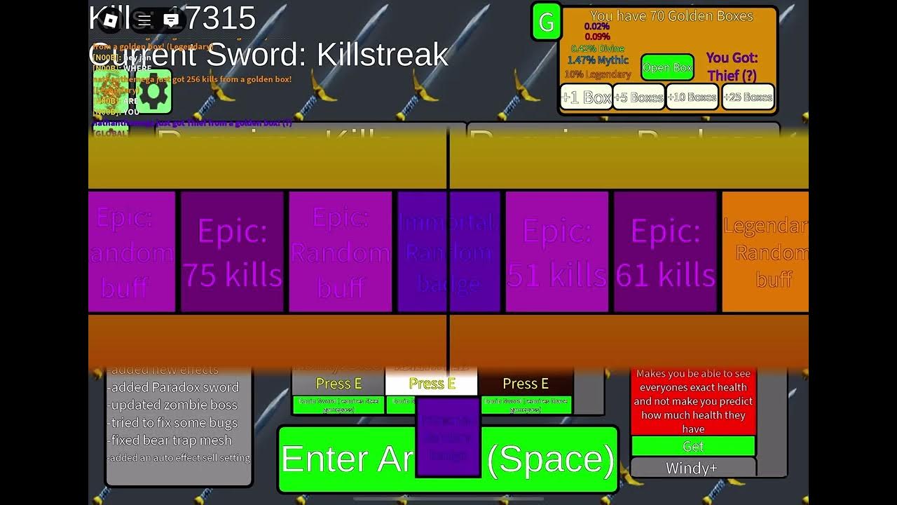 What it looks like when you roll thief in sword battles: - YouTube