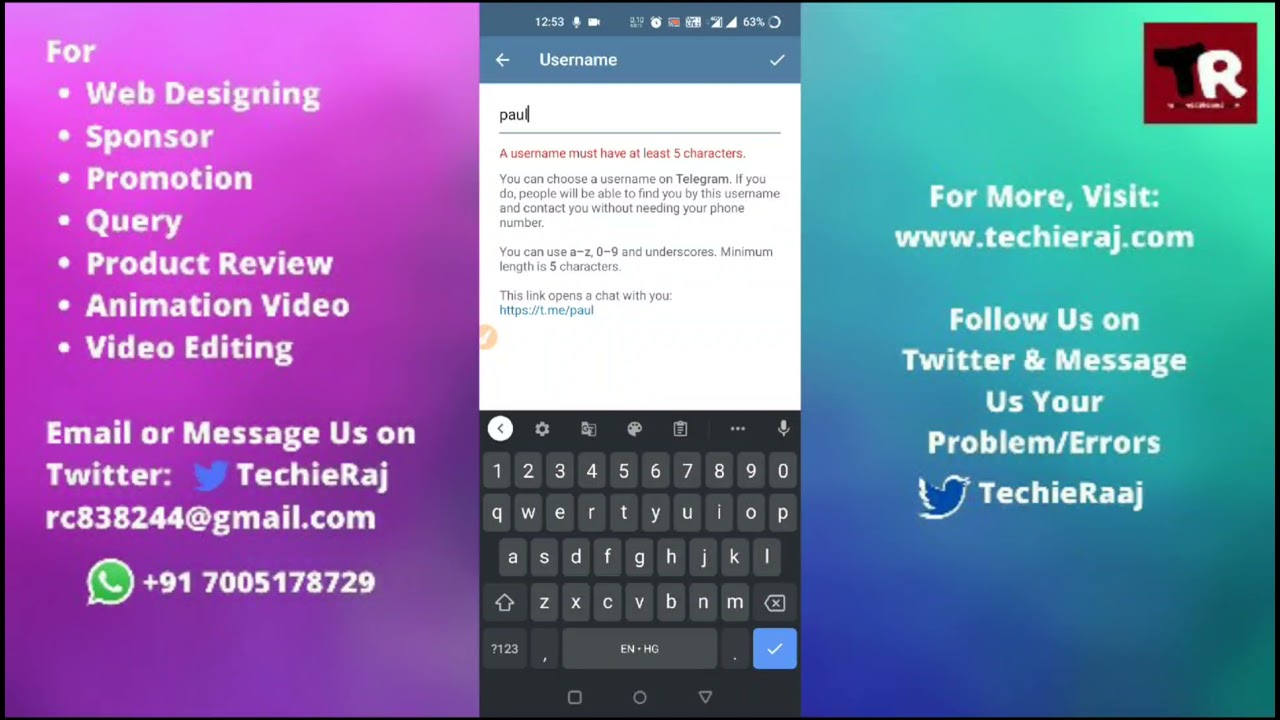 Fix Telegram App Sorry This Username is Invalid Problem Solved - YouTube