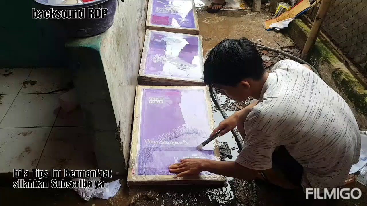 Cara Cepat dan Mudah membersihkan Screen sablon Manual - YouTube
