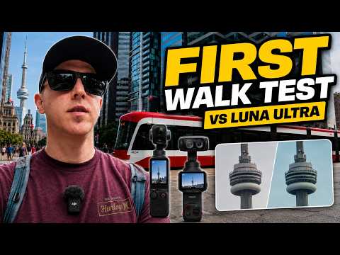 DJI Osmo Pocket 4P Toronto Walk | First Test + Luna Ultra Zoom Comparison