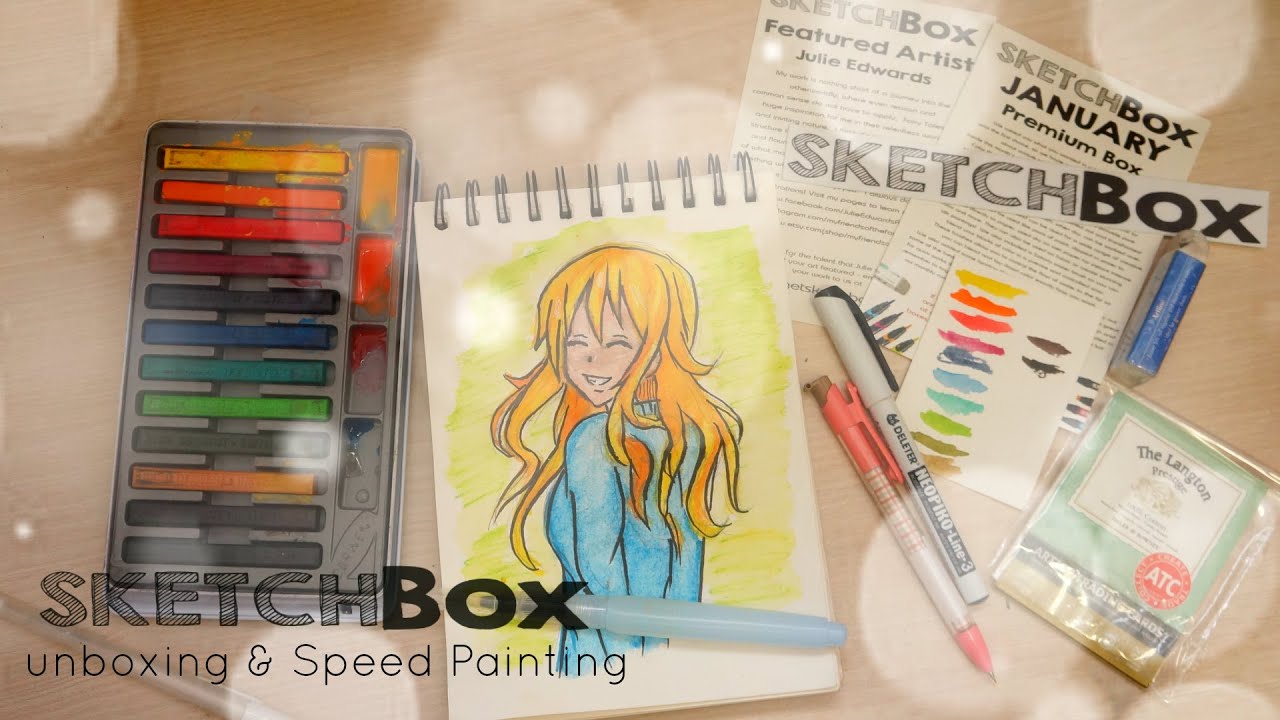 SketchBox Unboxing & Speed painting (January 2016) - YouTube