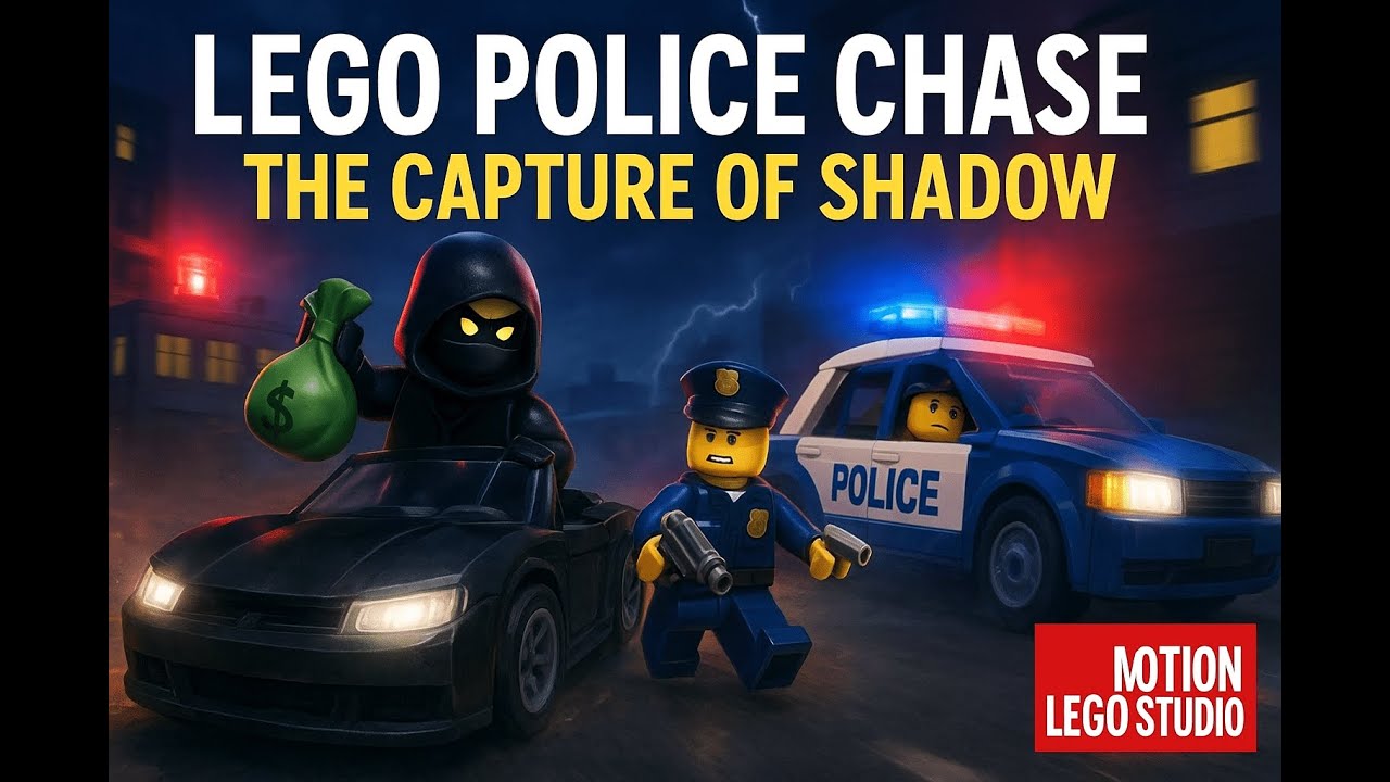 LEGO POLICE CHASE: The Capture of Shadow – Epic Bank Robbery & Pursuit ...