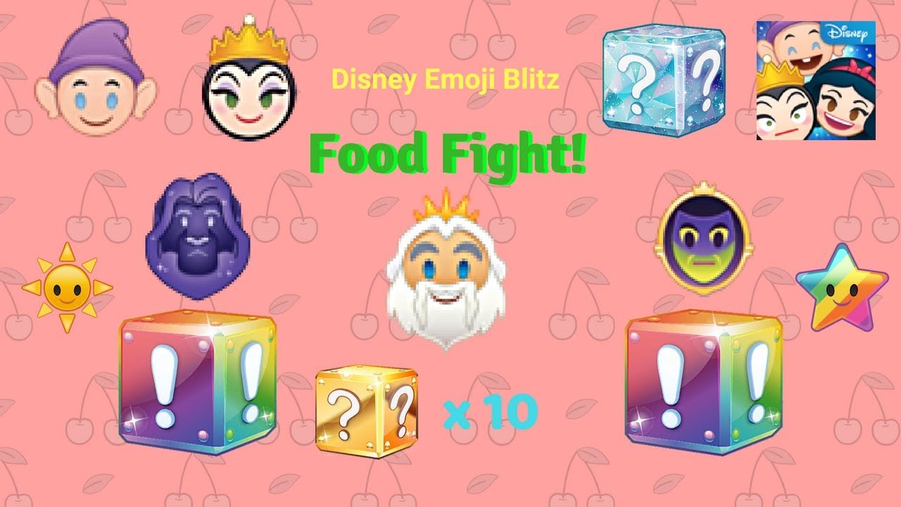 Food Fight! 2 NEW Rainbow Emojis!!! And 10 Gold Boxes!| Disney Emoji ...