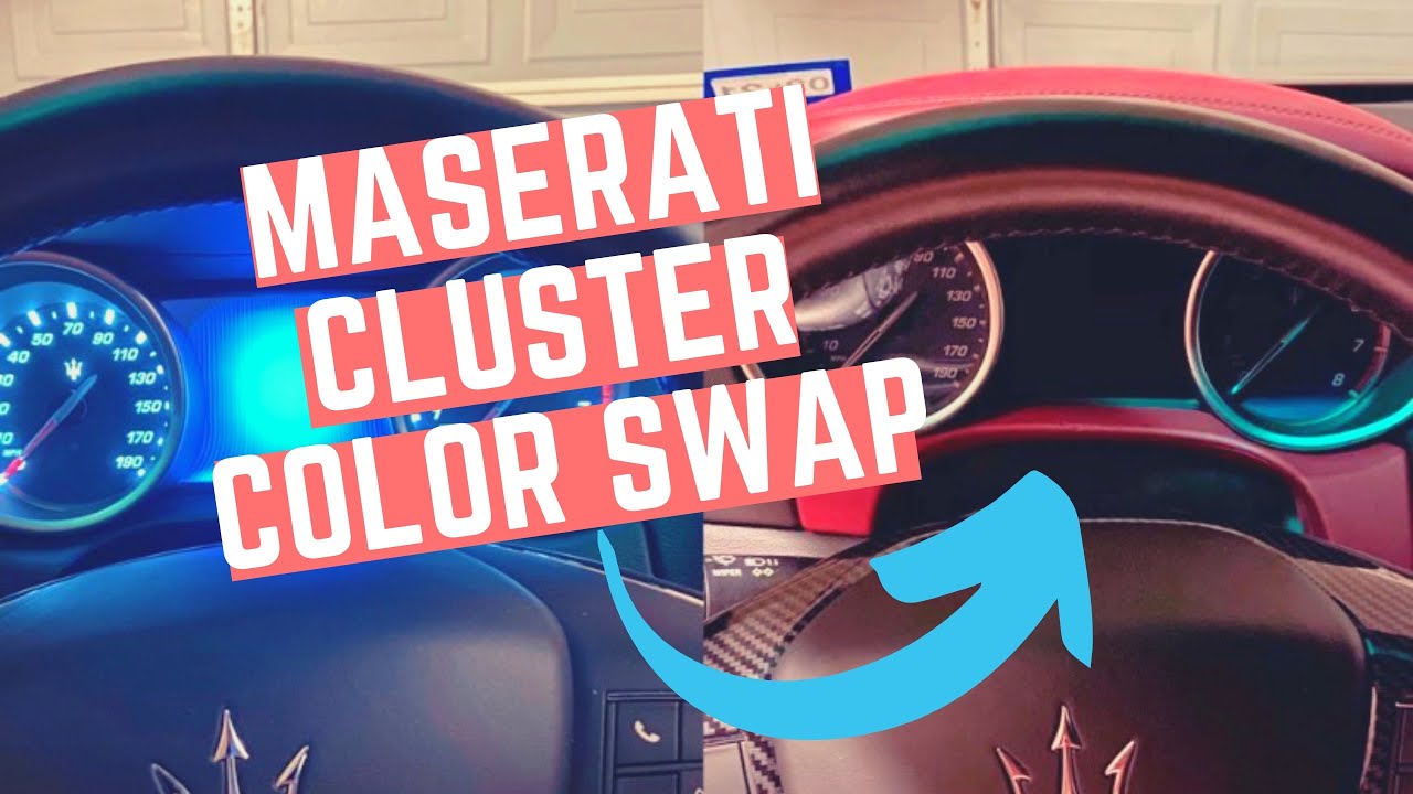 Maserati Instrument Cluster Dash Removal -- Swap Black to Red! - YouTube