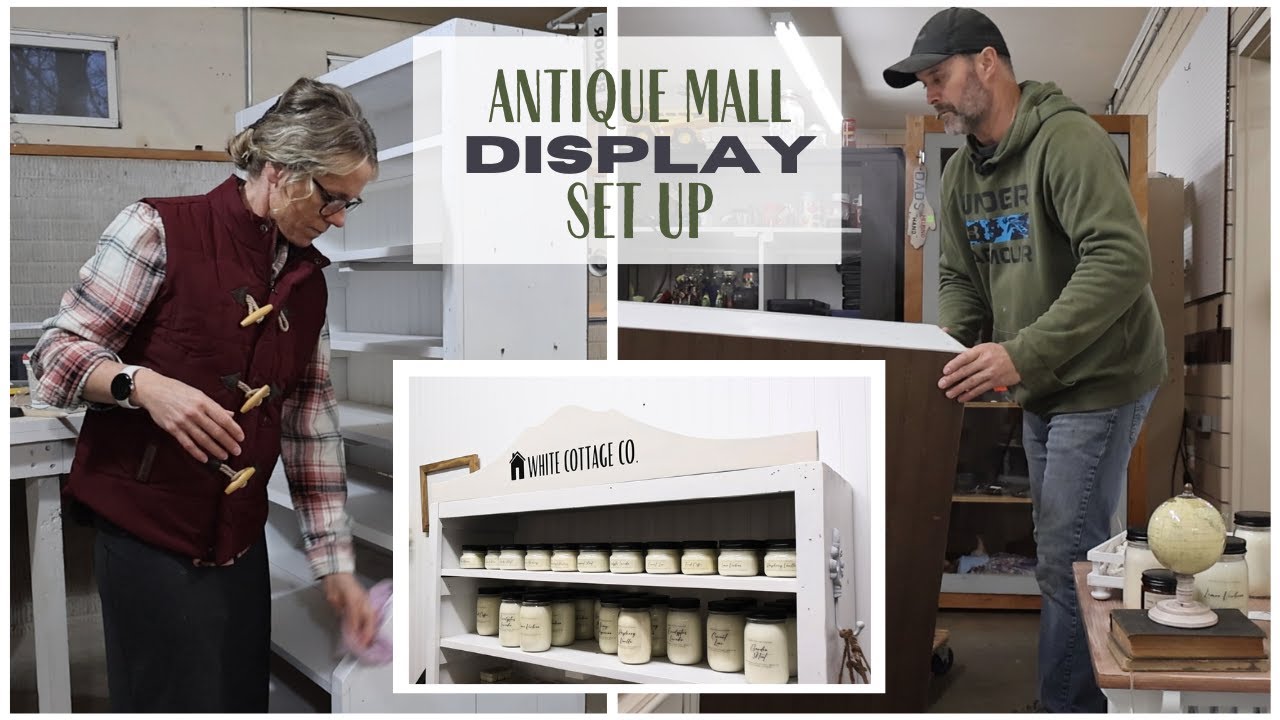 Stocking Products in the Antique Mall! ~ Booth Display ~ Cupboard ...