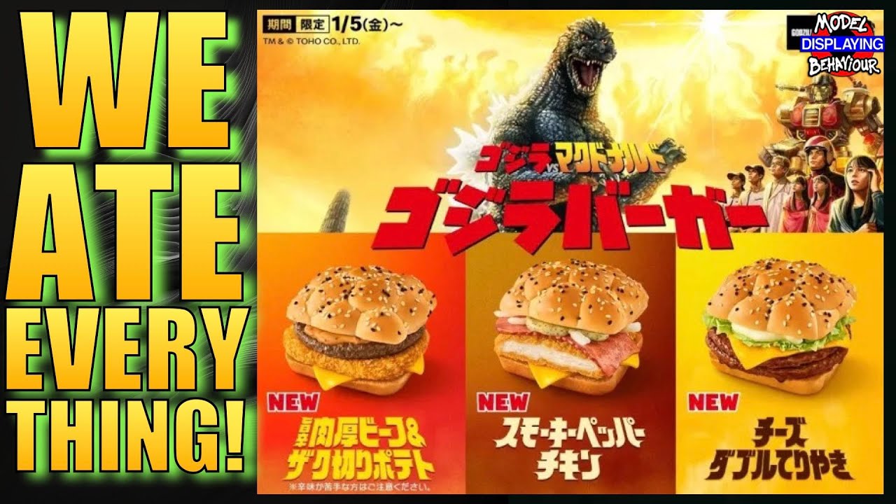 We Kaiju Smash Osaka McDonald's Godzilla Menu! - YouTube