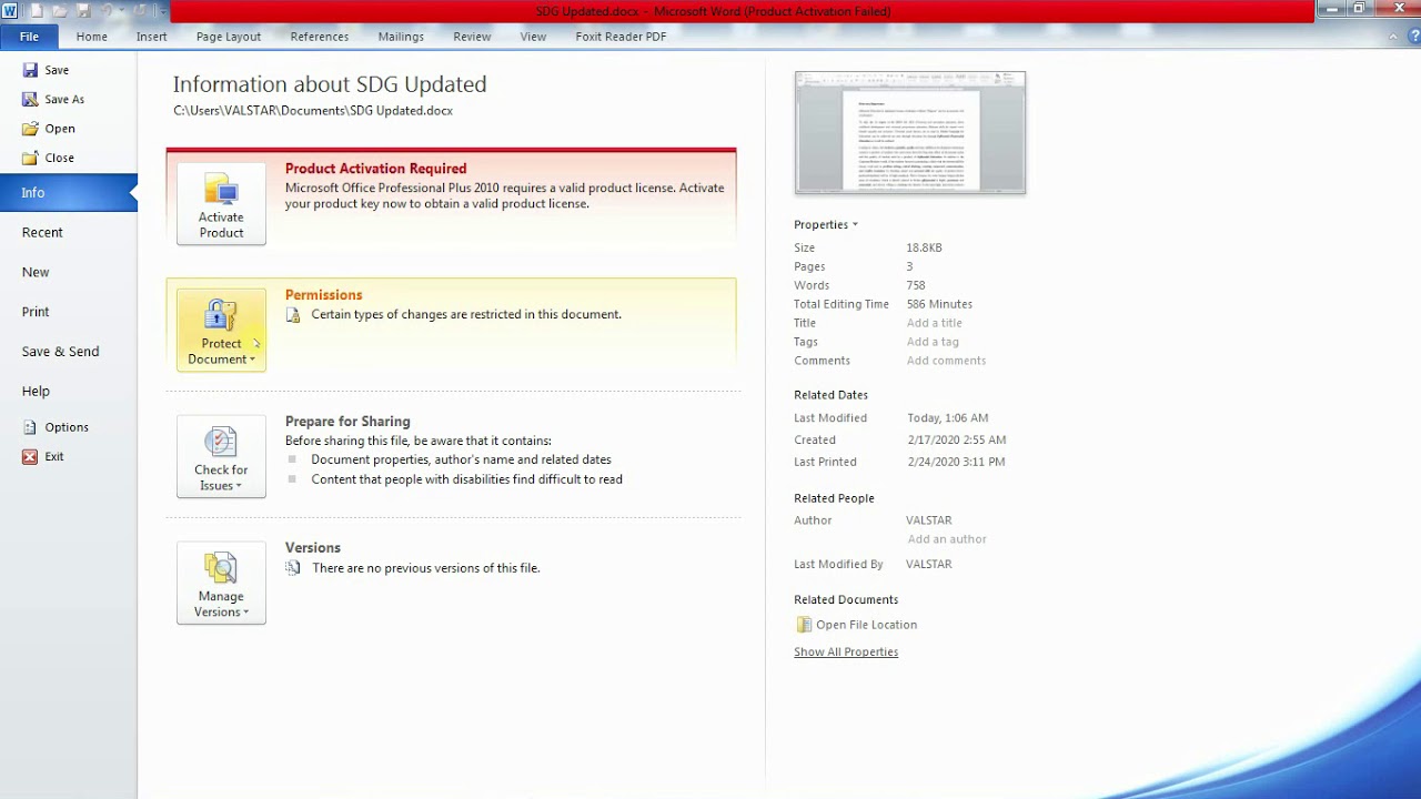 How to protect your document using Microsoft Office - YouTube