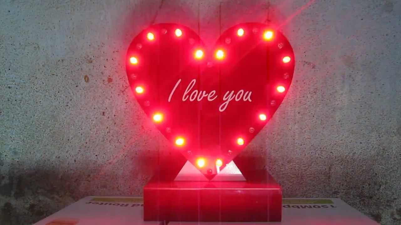 HỘP ĐÈN LED TRÁI TIM - YouTube