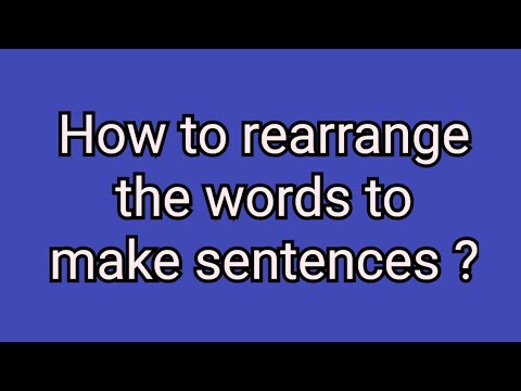 English | Worksheets | Rearrange the words | Solution of worksheets ...