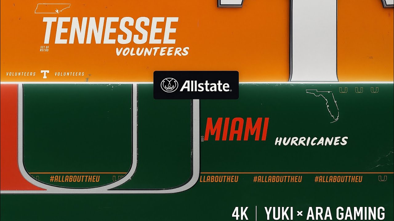College Football 26 —Miami Hurricanes vs Tennessee Volunteers ...
