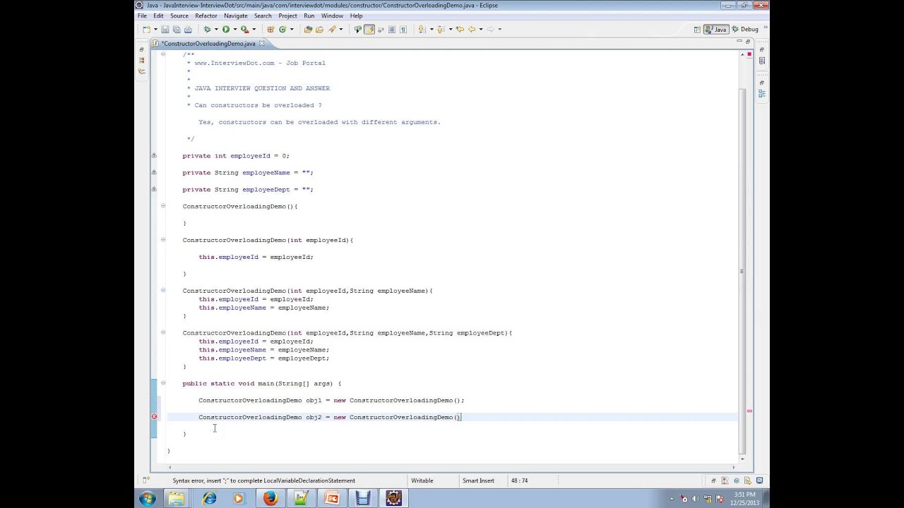Can Constructors Be Overloaded Yes Constructors Can Be Overloaded Youtube
