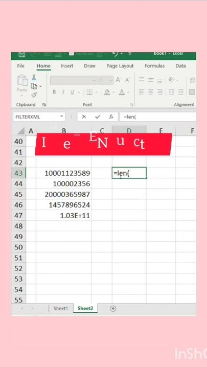 Day 3 of 21 Advanced Excel functions "LEN" function. #excel #youtubeshorts #shorts - YouTube
