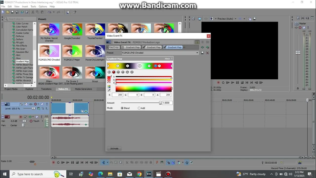 New Gradient Map Of P2JM2017HD Chorded - YouTube