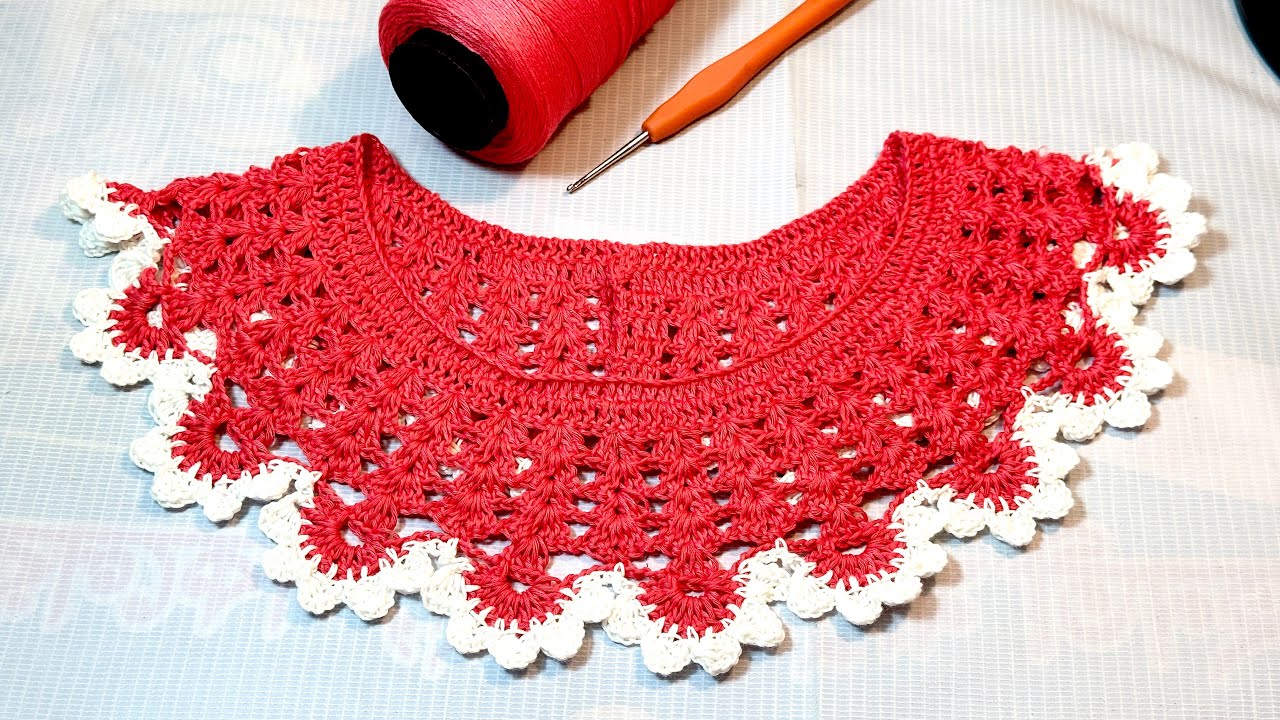 পার্ট ১: কুশিকাটার তৈরি বেবি নেক / Crochet Baby neck tutorial for ...