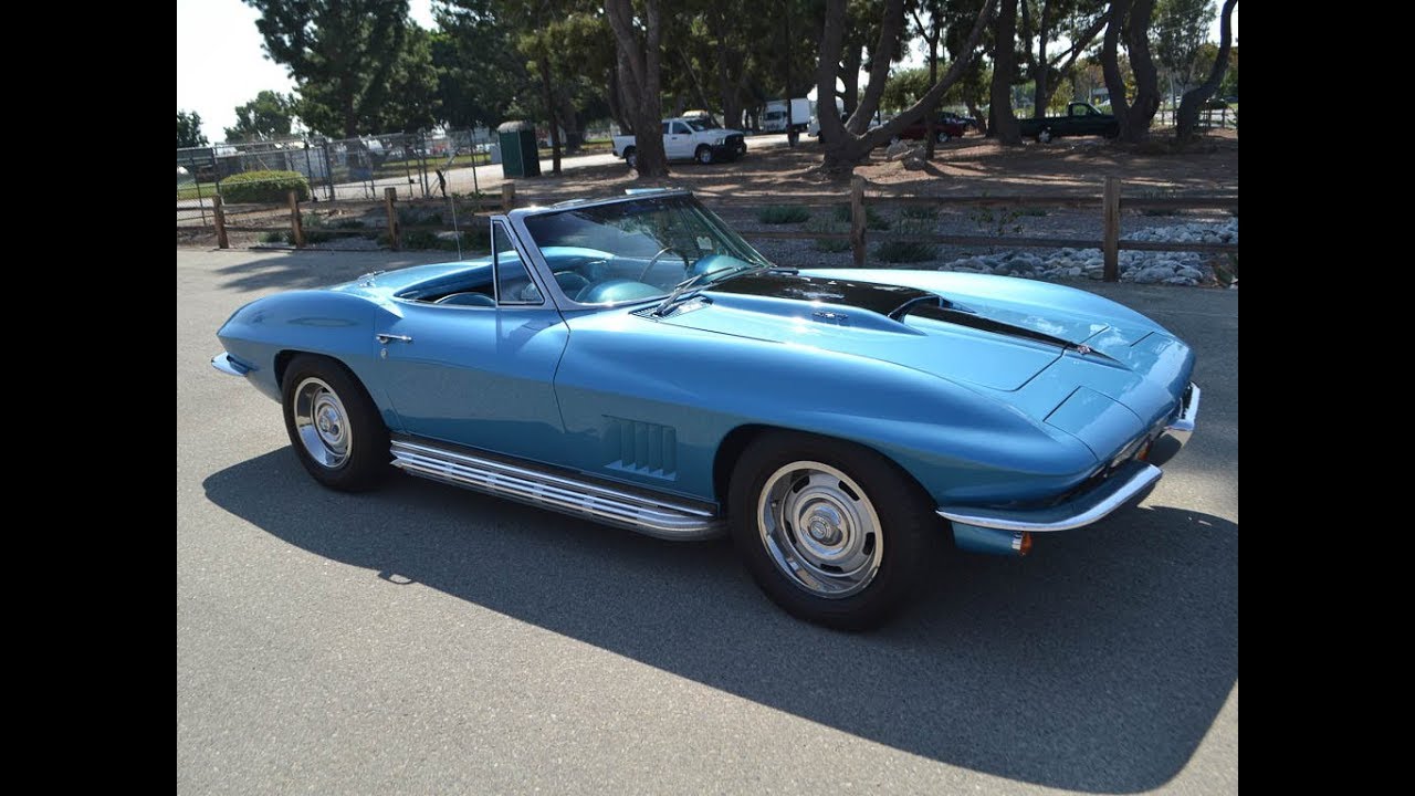 1967 Marina Blue L68 427/400hp, 4-spd for sale by Corvette Mike - YouTube