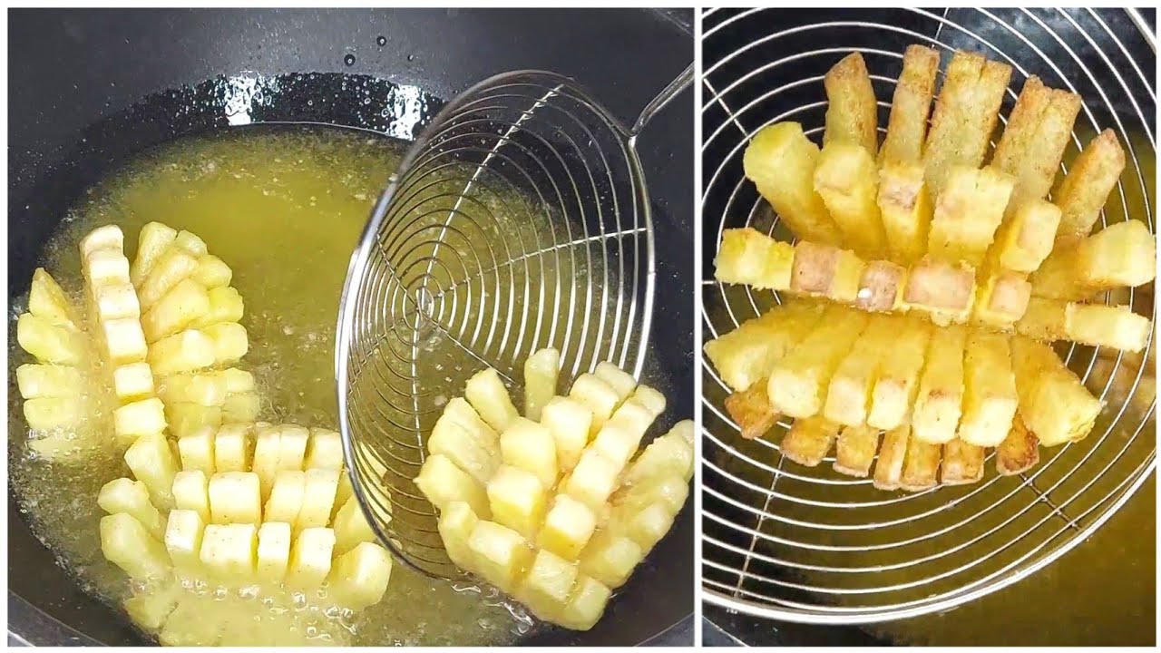 Super Crispy Fried Potato Flowers ️ - YouTube