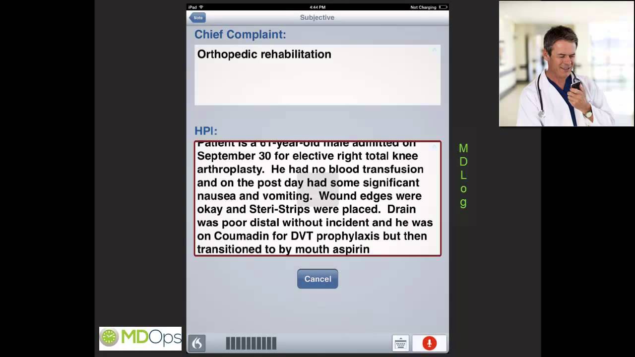 MDLog's Voice Controlled Clinical Documentation - YouTube