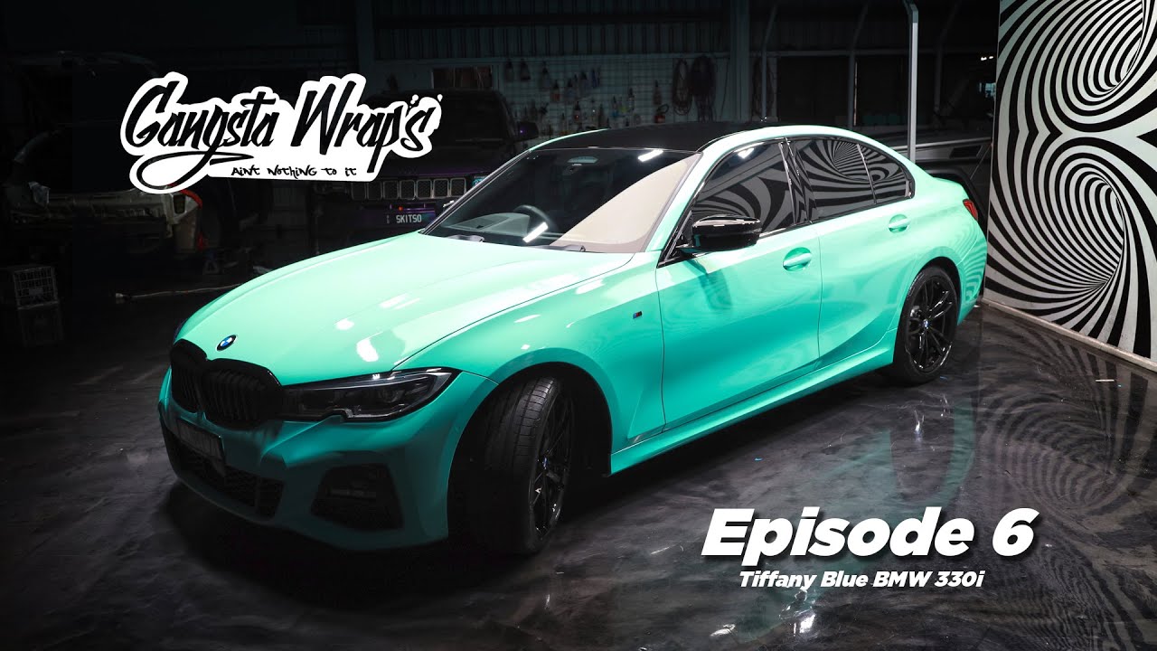 BMW 330i (Tiffany Blue), Vintage Mustang (Cherry Red) - Gangsta Wraps ...