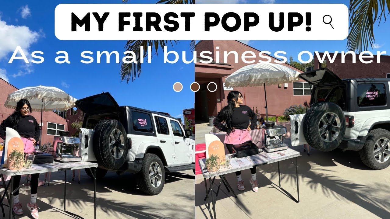 My very first small business pop up ! - YouTube
