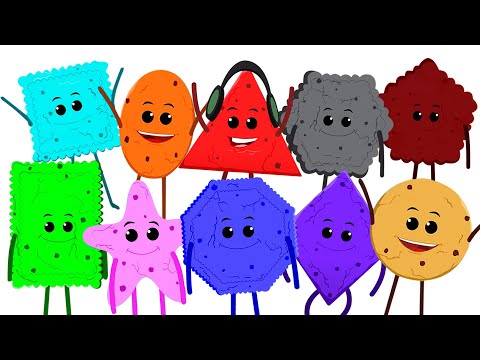 Ten Little Shapes Jumping on the Bed, Preschool Song for Children