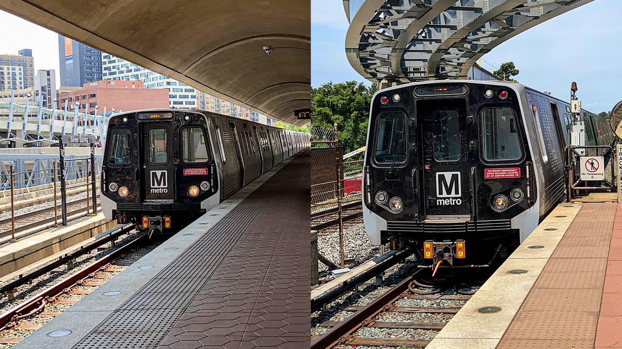 WMATA Kawasaki Consists on the Red Line at Silver Spring station - YouTube