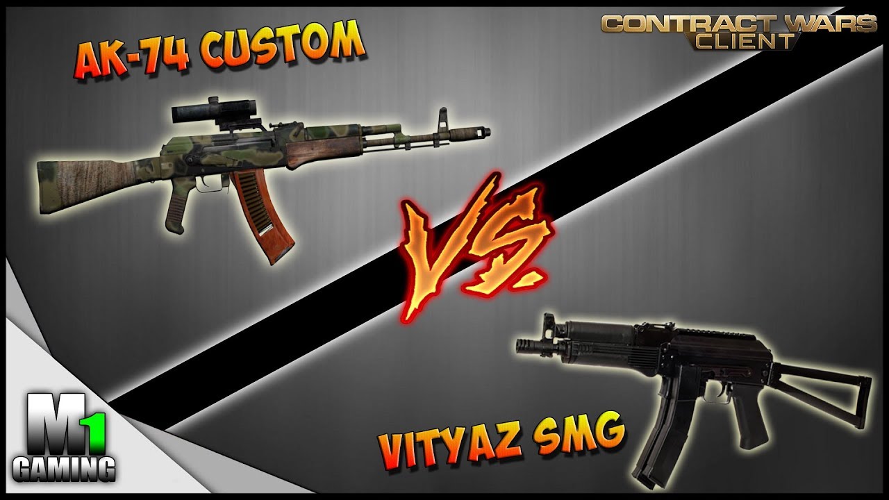 Contract Wars - AK-74 Custom VS Vityaz SMG (Split-Screen Comparison ...