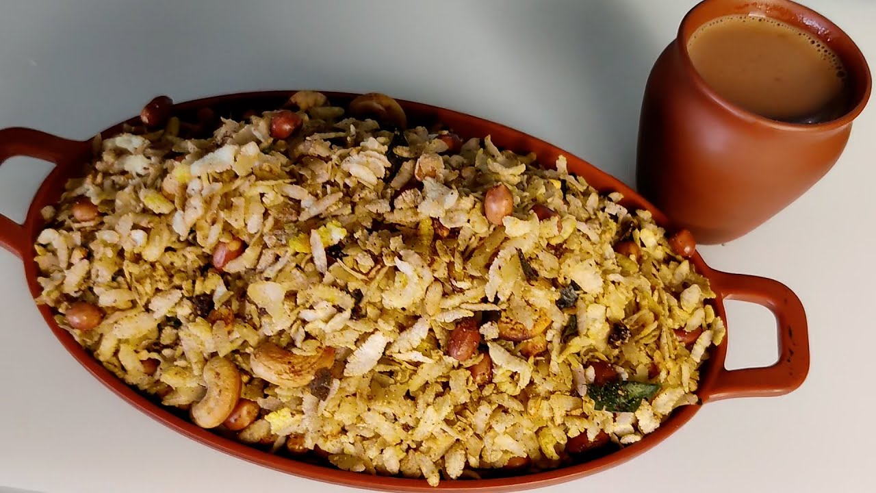 Diwali special Poha/chewda recipe | पोहा चिवड़ा मिक्सचर रेसिपी | Less ...