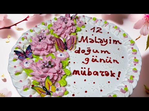 Qızım Üçün Hazırladığım Doğum Günü Tortu🎂Canım Qızım Doğum Günün Mübarək ‼️
