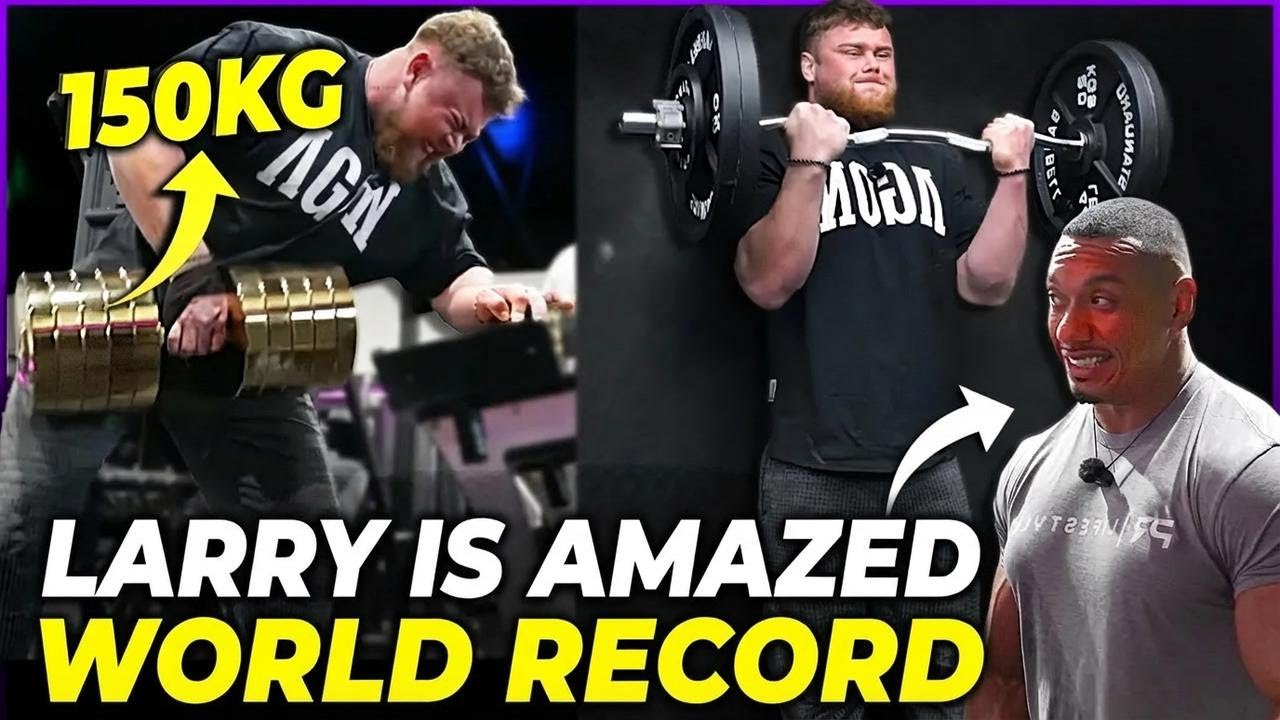 ELIAS 🇪🇸 vs LARRY WHEELS: 220 lbs Bicep Curl & 330 lbs Row Record - YouTube