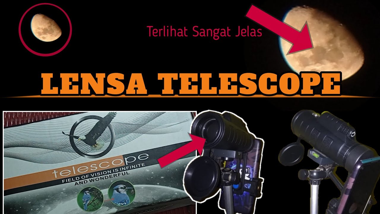 LENSA TELESCOPE BISA MELIHAT BULAN DENGAN JELAS 🔥 LENSA HP ZOOM MURAH ...