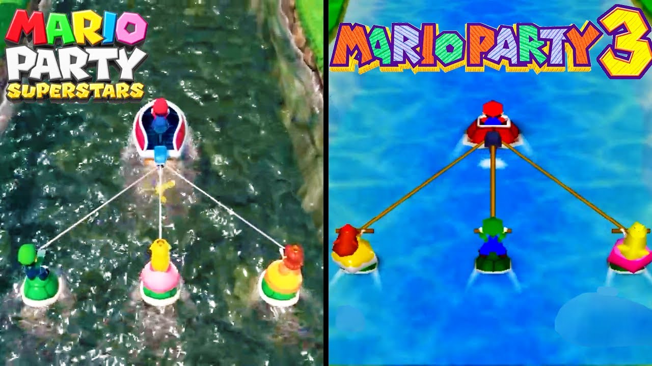 Comparison of River Raiders in Mario Party (2000-2021) - YouTube