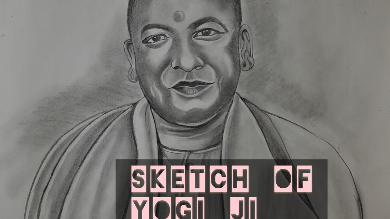 sketch of YOGI JI.. STEP BY STEP SKETCH - YouTube