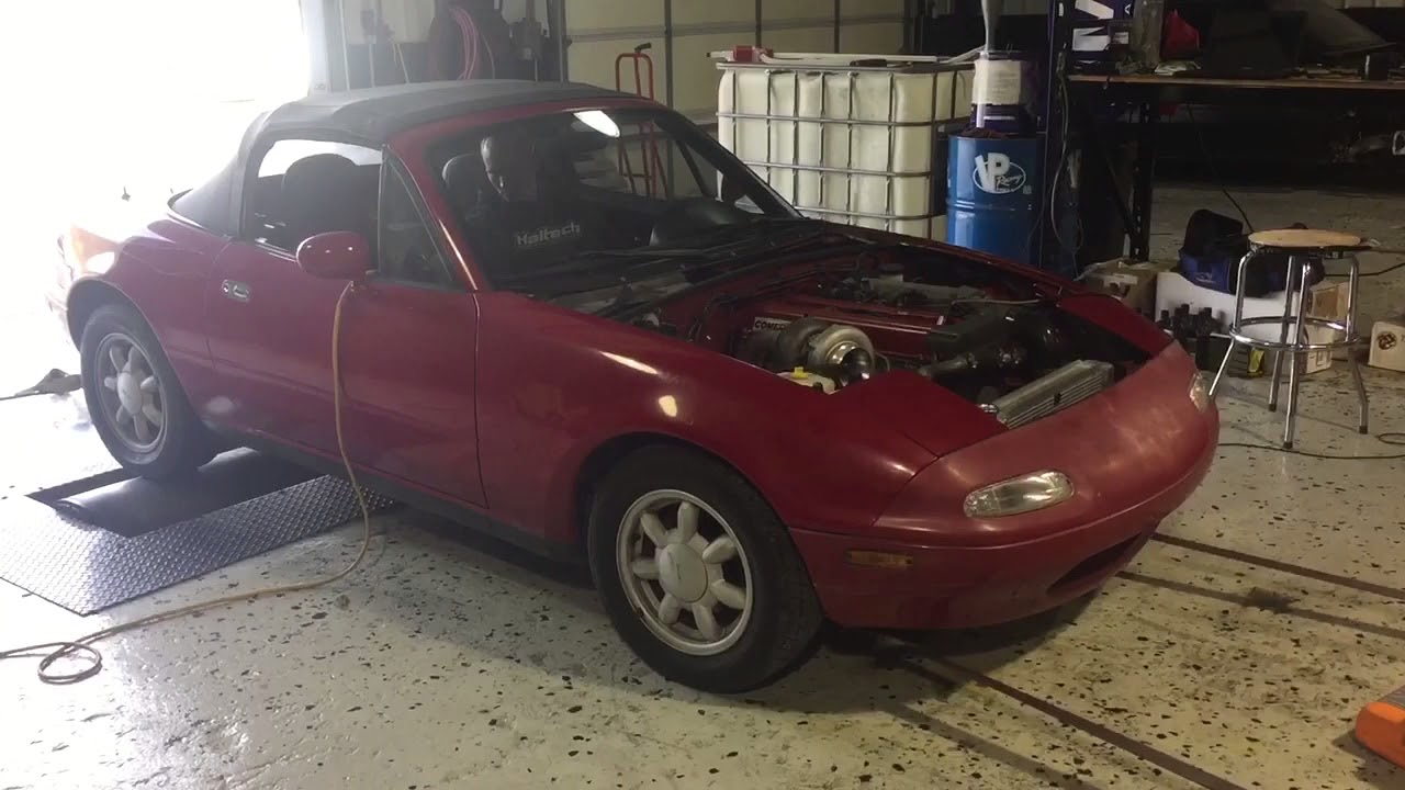 Miata 1jz swap on dyno - YouTube