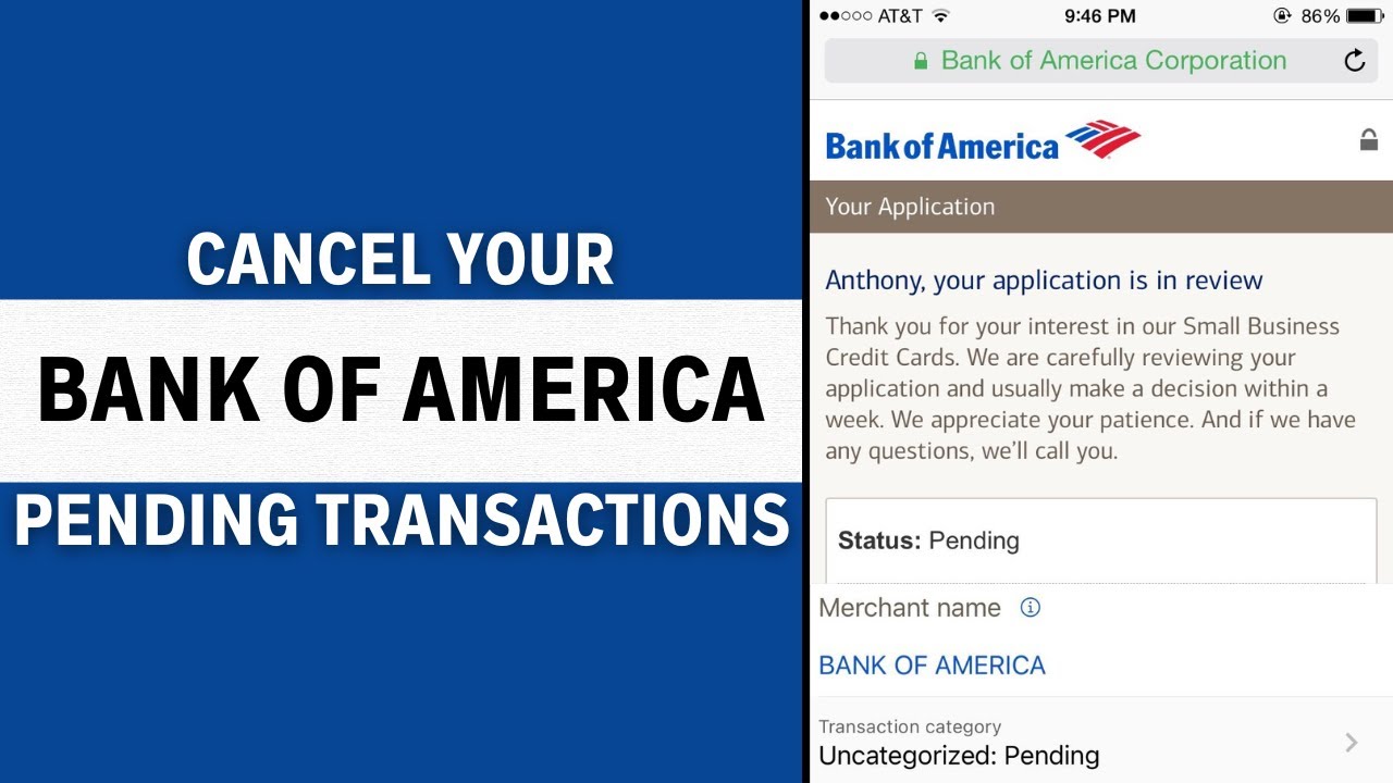 How to Cancel a Pending Transaction on Bank of America (2024) - YouTube