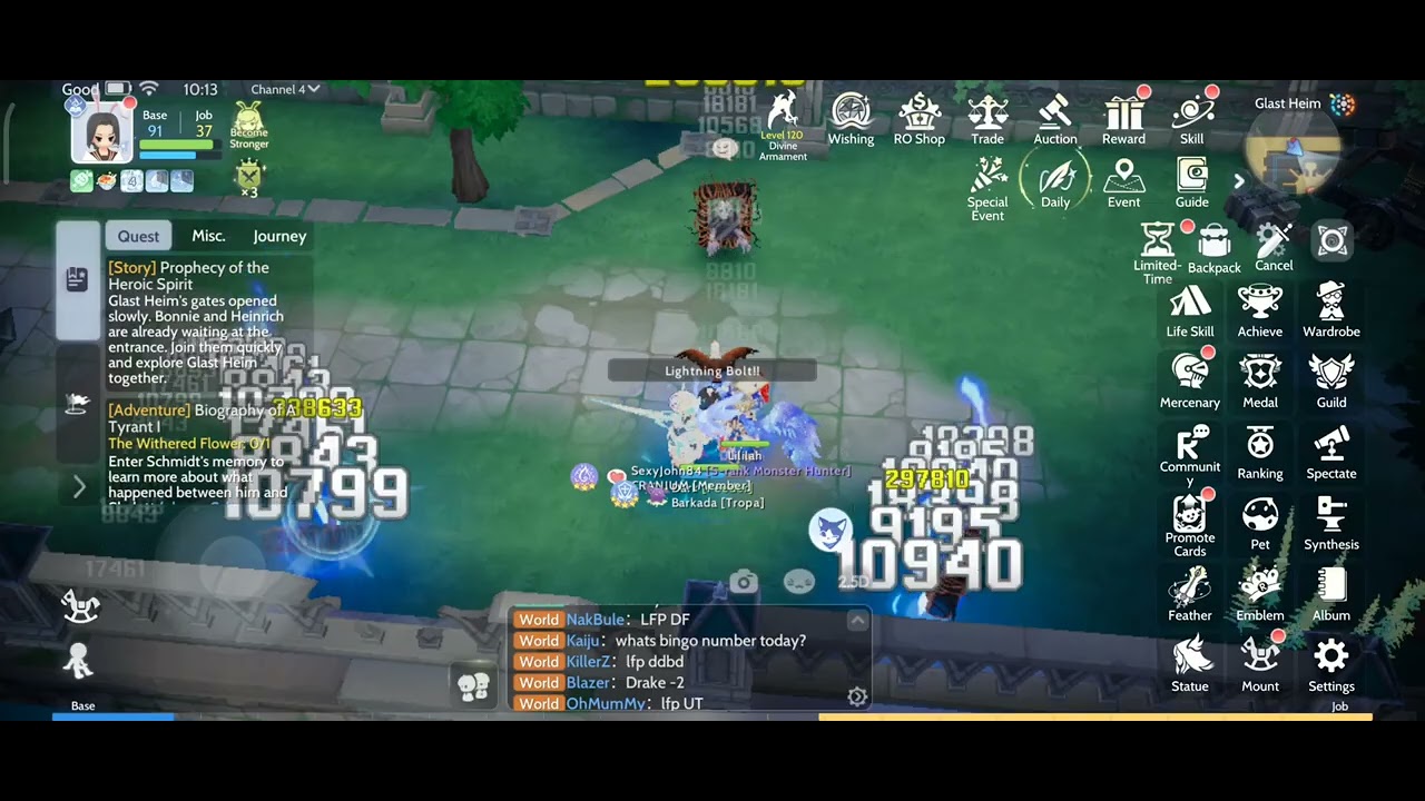 Ragnarok Origin - Professor Lv 91 Dark Frame 1 hit Bolt Grind with ...