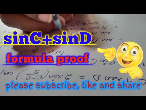 Proof of the formula sinC+sinD. #allinone #trigonometry - YouTube