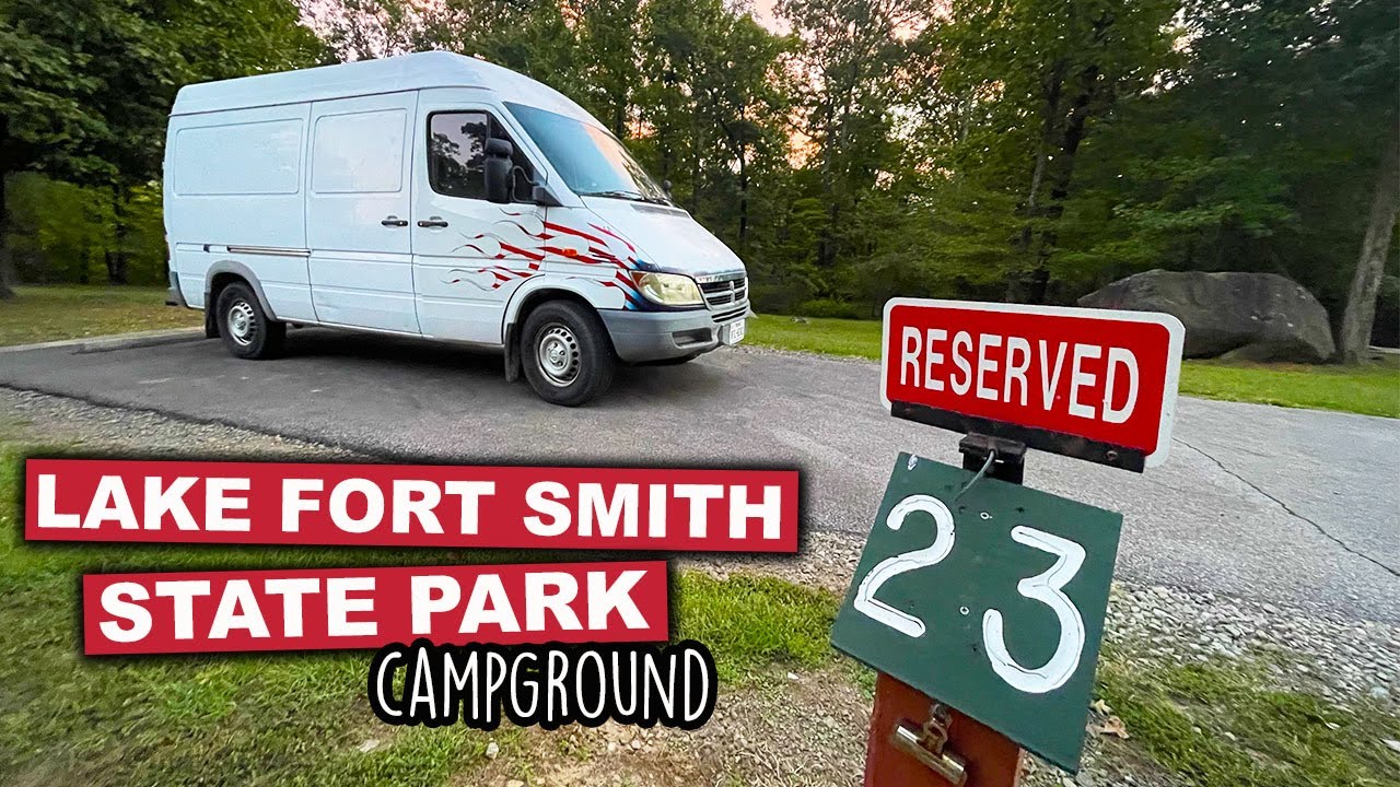 Van Life Adventures | We Stayed At Lake Fort Smith State Park Campground - YouTube
